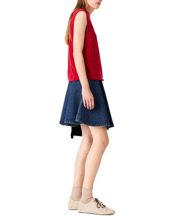 Maje Lidilou Textured Knit Top