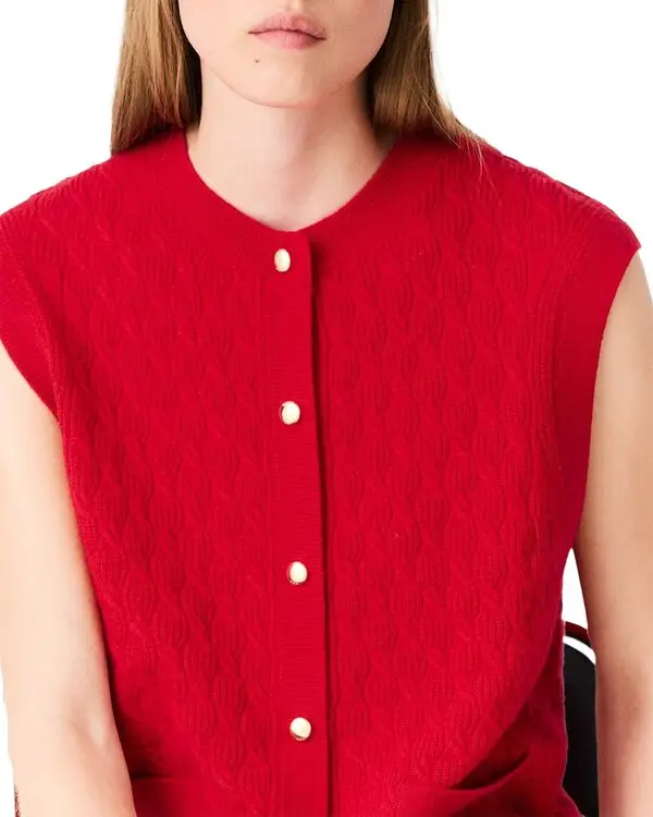 Maje Lidilou Textured Knit Top