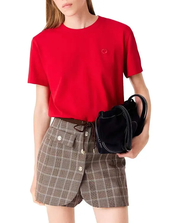 Maje Embroidered Logo T-shirt