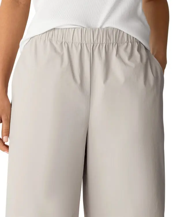 Eileen Fisher Wide Leg Ankle Pants - Chalk