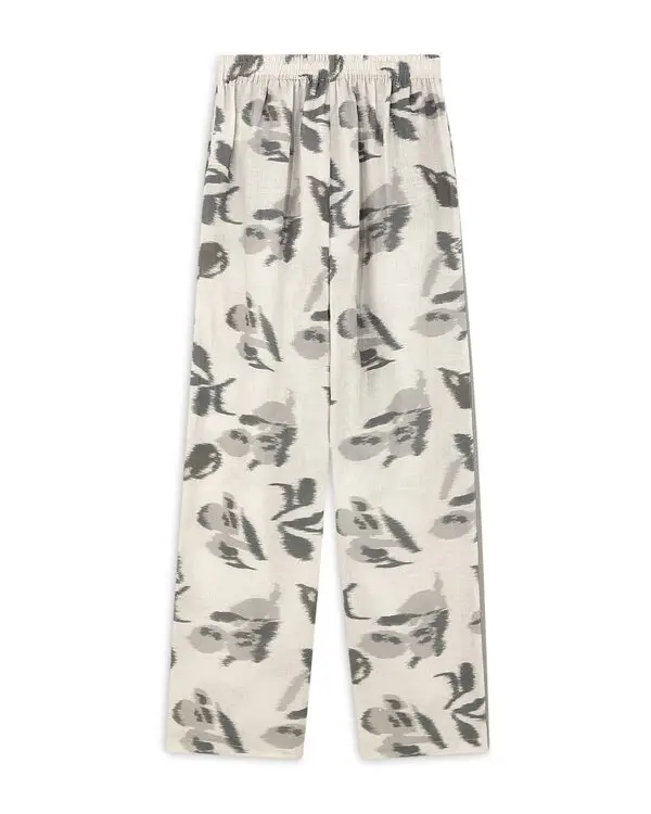 Emporio Armani Linen Flower Print Pants