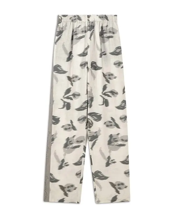 Emporio Armani Linen Flower Print Pants