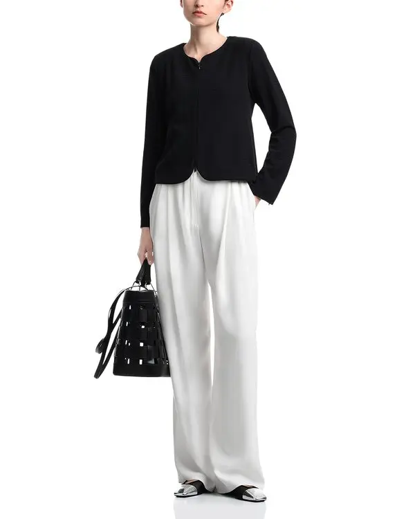 Emporio Armani Jersey Jacquard Zip-up Blazer