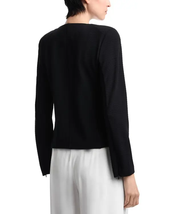Emporio Armani Jersey Jacquard Zip-up Blazer