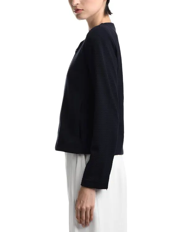 Emporio Armani Jersey Jacquard Zip-up Blazer