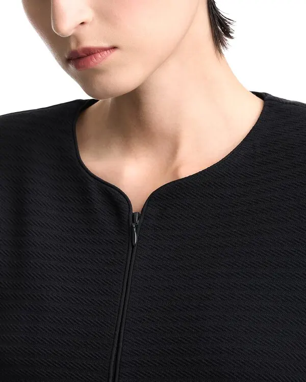 Emporio Armani Jersey Jacquard Zip-up Blazer