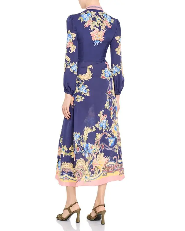 Etro Placed Floral Midi Dress