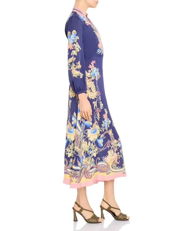 Etro Placed Floral Midi Dress