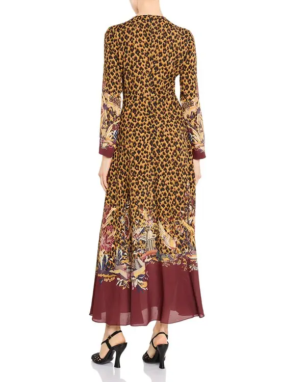 Etro Printed Long Sleeve Maxi Dress