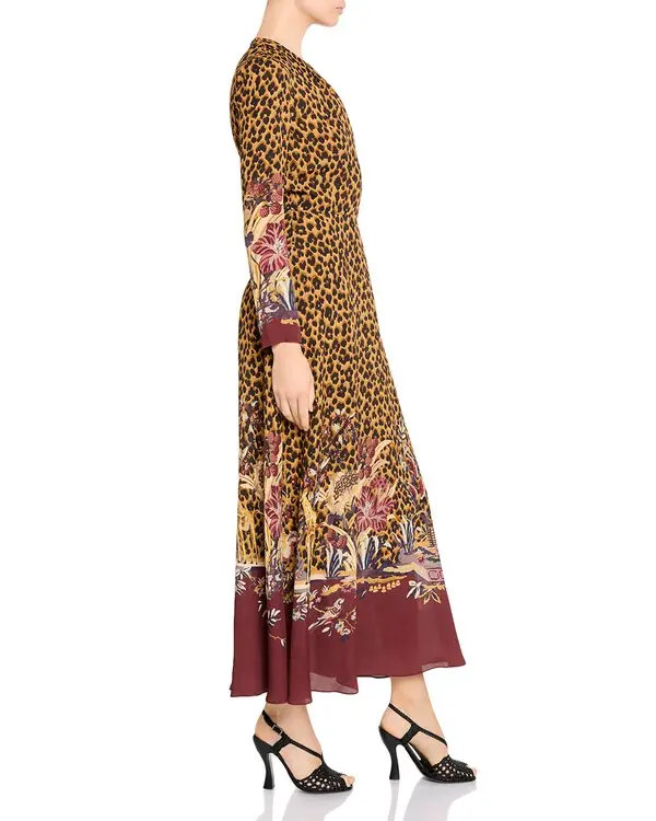 Etro Printed Long Sleeve Maxi Dress