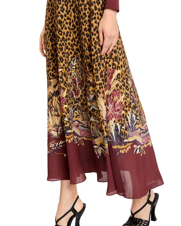 Etro Printed Long Sleeve Maxi Dress
