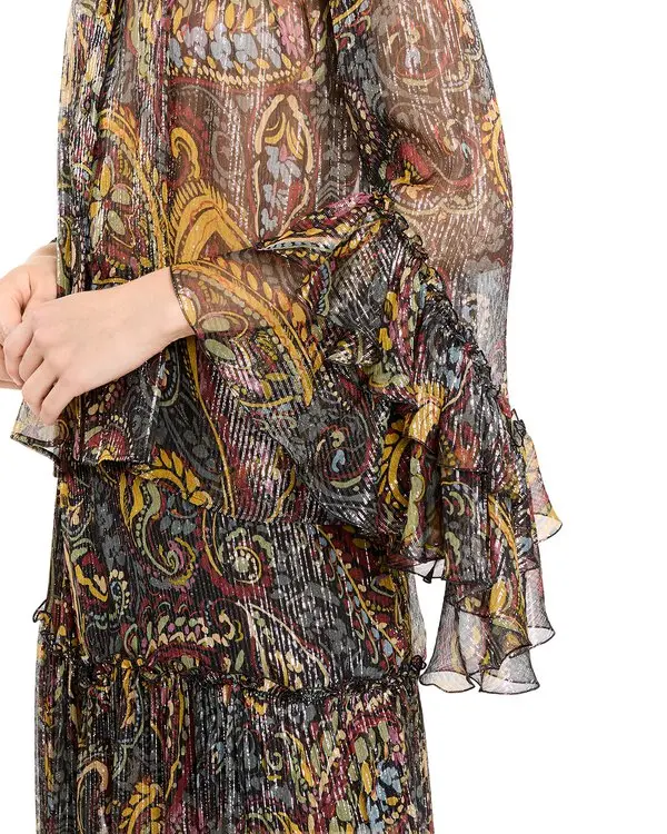 Etro Silk Blend Metallic Paisley Blouse