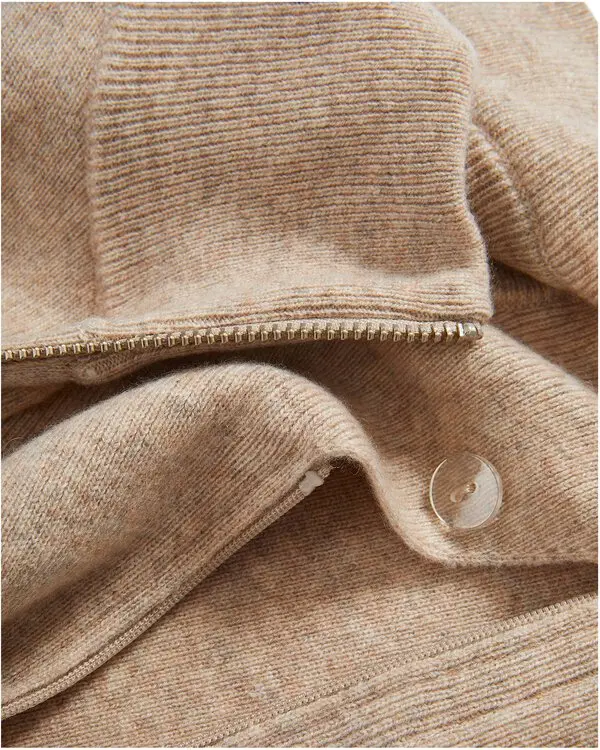 Veronica Beard Uptown Cashmere Dickey - Oatmeal