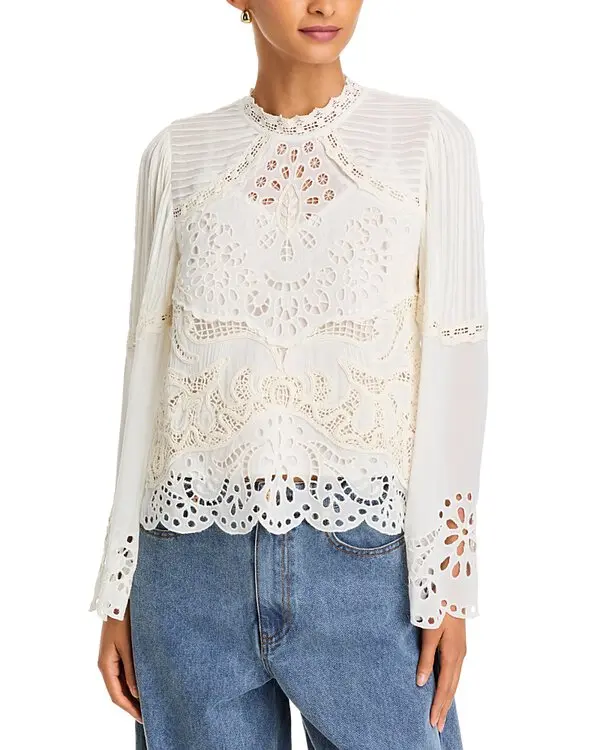 Farm Rio Richilieur Lace Blouse