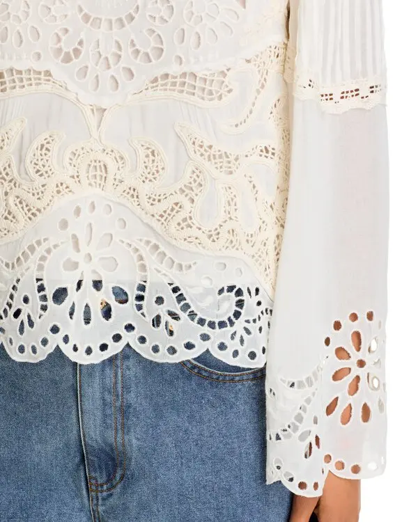 Farm Rio Richilieur Lace Blouse
