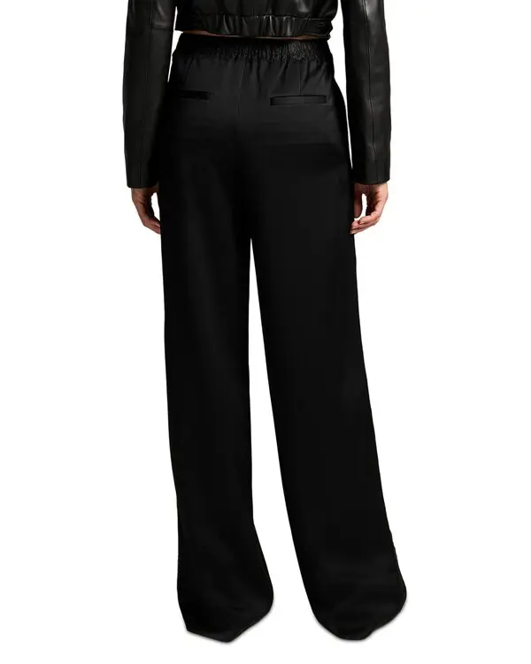 Vince Mid Rise Lace Trim Pull On Pants