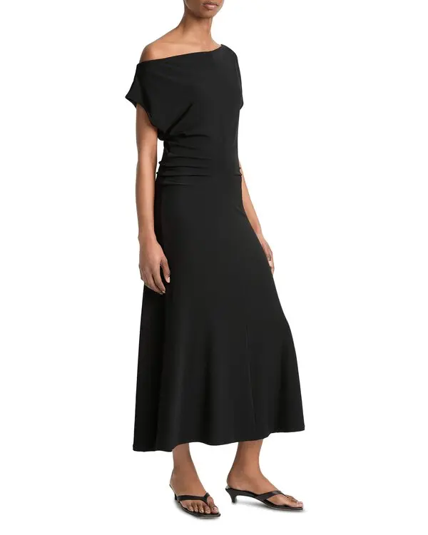 Vince Matte Jersey Off-the-shoulder Midi Dress