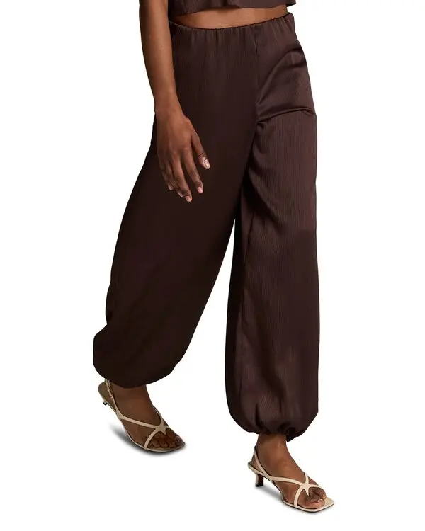 Vince Mid Rise Plisse Drawcord Hem Pants