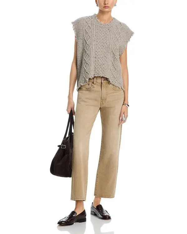 R13 Ash High Rise Boyfriend Ankle Jeans