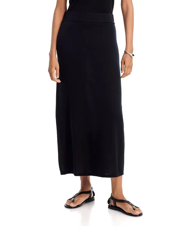 TOTEME Long Knit Skirt - Black