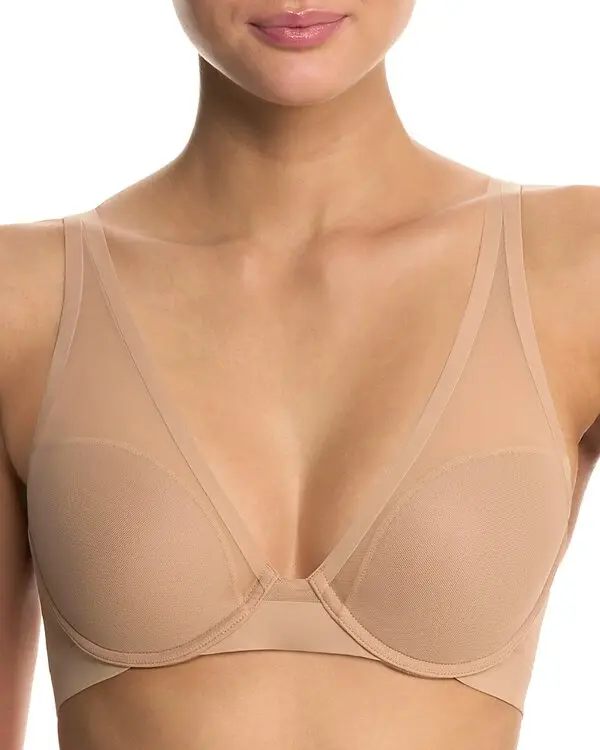 Natori True Zen Plunging T-shirt Bra - Buff