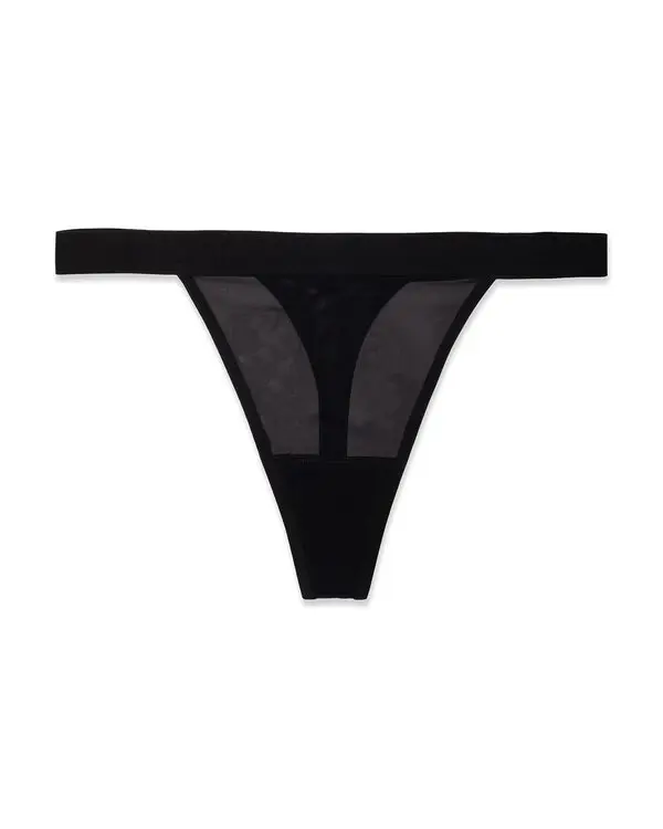 Natori True Zen Mesh Thong - Black