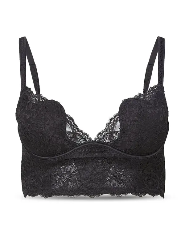 FLEUR DU MAL Bianca Lace Seduce U Plunge Longline Bra