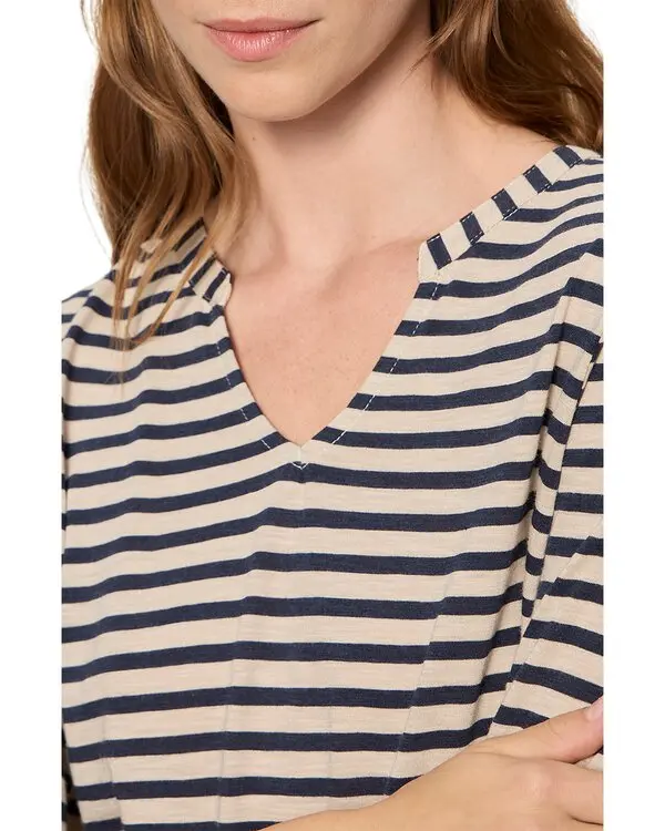 Sanctuary Striped Notch Neck Tee