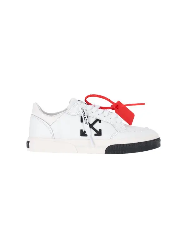 Off-White Low-top Sneakers In Bovine Leather With Rubber Sole - White