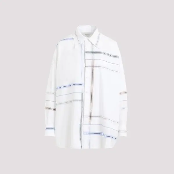 Bottega Veneta Cotton Check Shirt - White