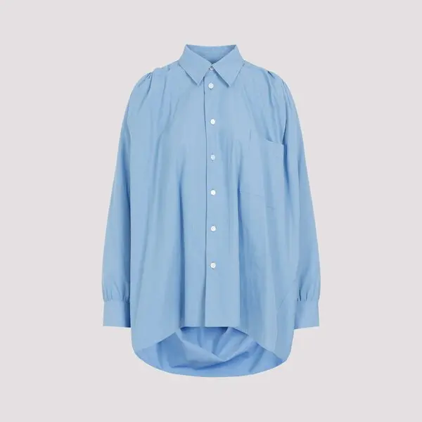 Bottega Veneta Cotton Blend Shirt - Blue