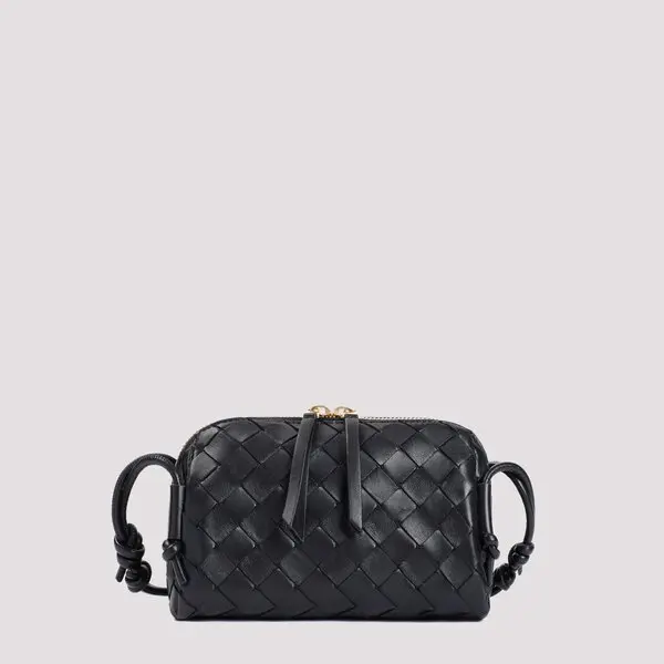 Bottega Veneta Mini Lethestanether Handbag - Black