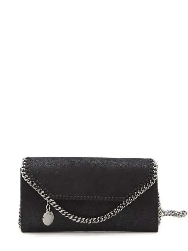 Stella McCartney Mini Wallet With Chain Strap Perfect For Everyday Use - Black