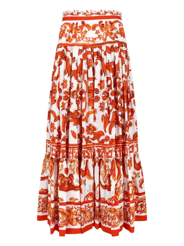 Dolce & Gabbana Dolce-inspired Printed Cotton Skirt For