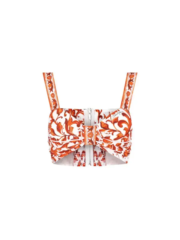 Dolce & Gabbana 100% Cotton Printed Top - Multicolor