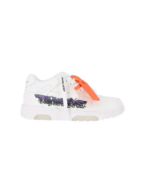 Off-White Shoelaces" Cow Leather Sneakers - White