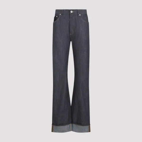 Bottega Veneta Intrecciato Pocket Mini Jeans - Blue