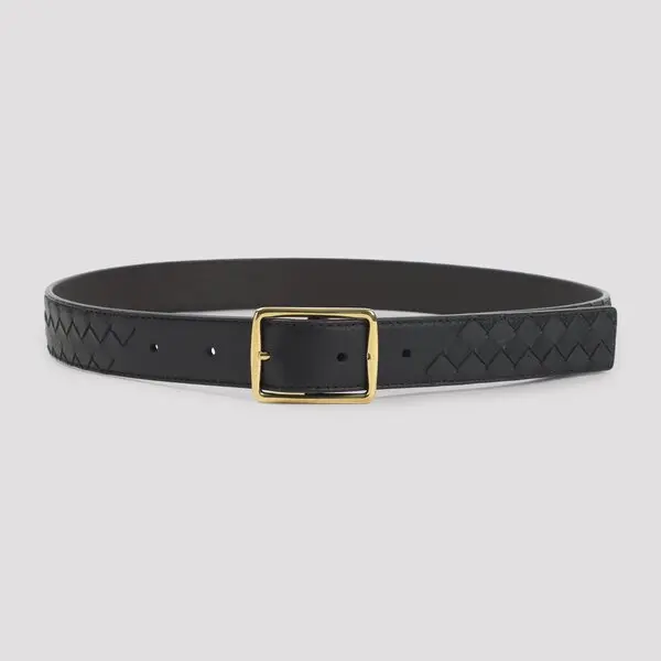 Bottega Veneta Reversible Mini Belt - Black