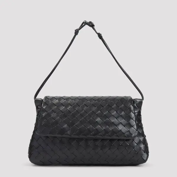 Bottega Veneta Mini Giorno Woven Leather Clutch - Black