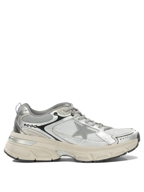 GOLDEN GOOSE Lightstar Low Top Sneakers - Silver