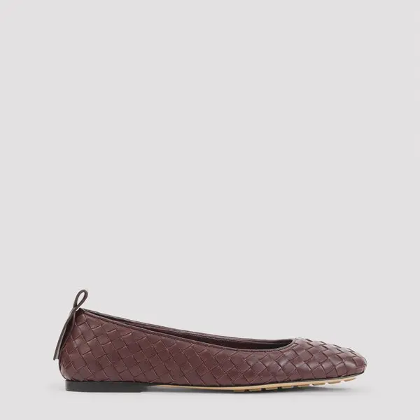 Bottega Veneta Charlotte Intrecciato Ballerina - Red