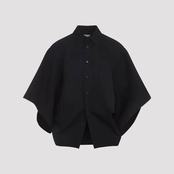 Bottega Veneta Wool Twill Shirt - Black