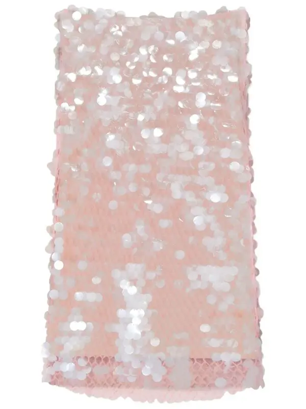 Tory Burch Sequin Maxi Skirt With Asymmetrical Hem - Pink