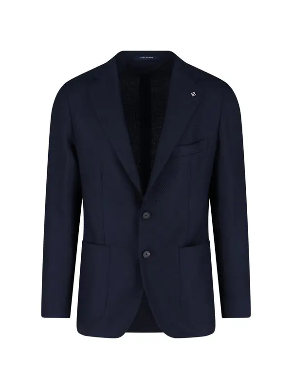 Tagliatore Tailored Single-breasted Blazer With Notch Lapel - Blue