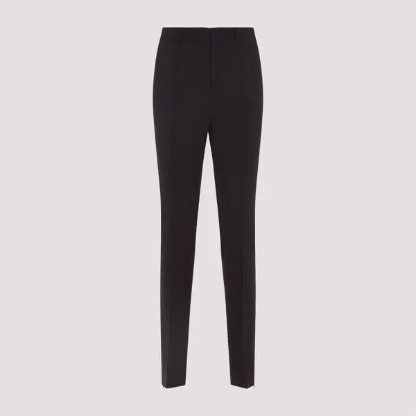 Celine Wool Blend Straight Leg Trousers - Brown