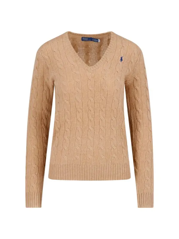 Polo Ralph Lauren Wool-cashmere Crewneck Sweater - Beige