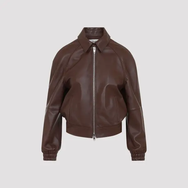 Celine Lamb Leather Jacket - Brown