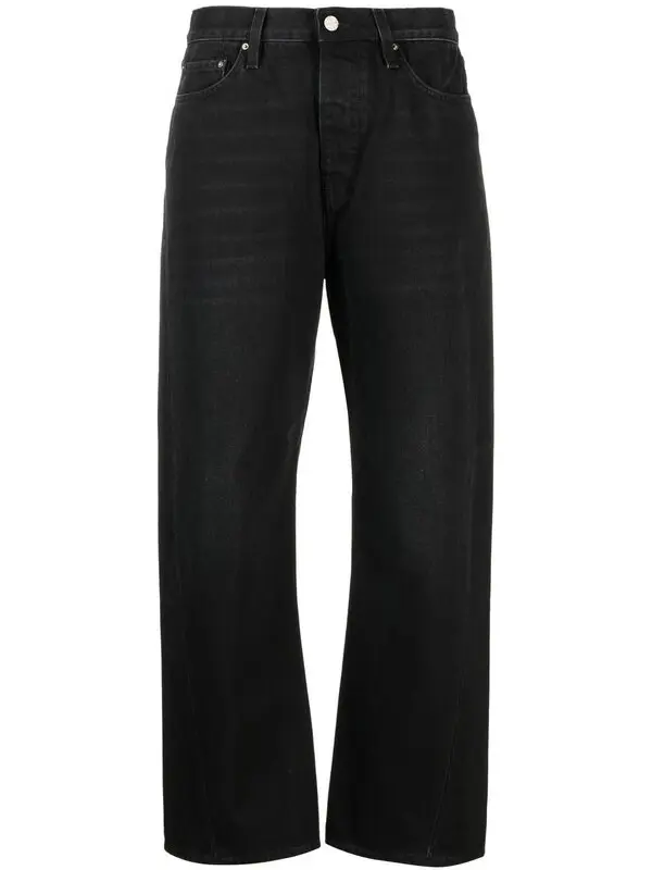 TOTEME Twisted Seam Full Length Denim Pants - Black