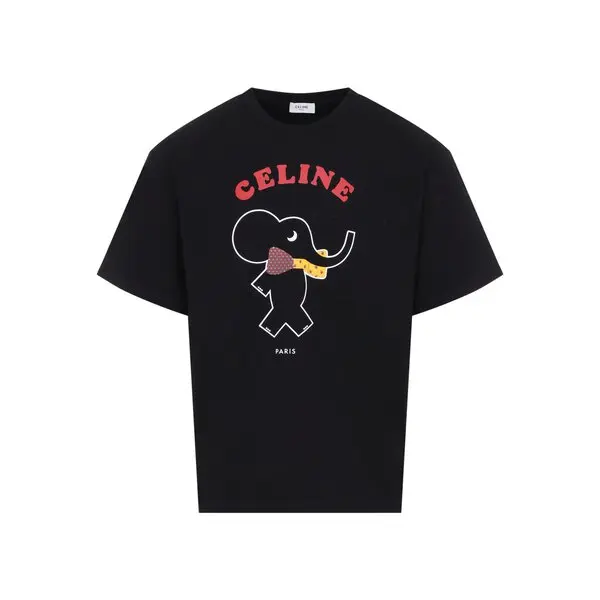 Celine Relaxed Cotton T-shirt - Black