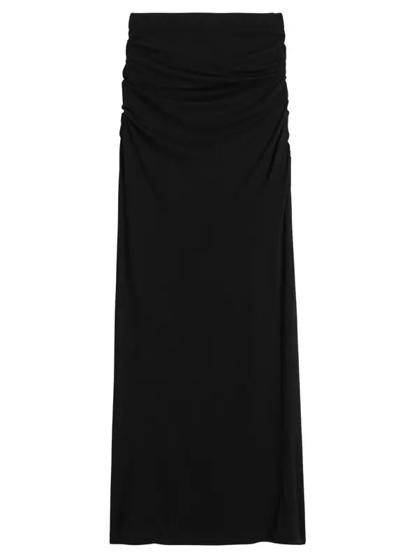 TOTEME Long Draped Waist Modal Skirt - Black